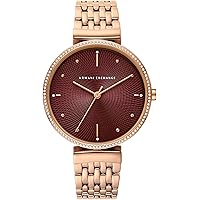 Buy Armani Exchange Stainless Steel Brooke Analog Gold Dial Women Watch ...