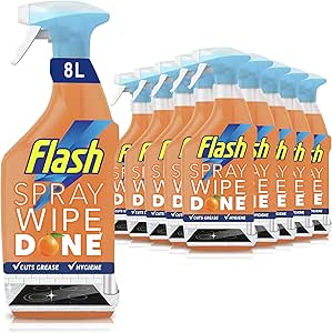 Flash Spray.Wipe.Done Kitchen Cleaner Spray, 8 Litres (800 ml x 10 ...