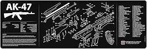 TekMat Long Gun Cleaning Mat With Ak-47 Imprint - Black, 12 x 36 Inch ...