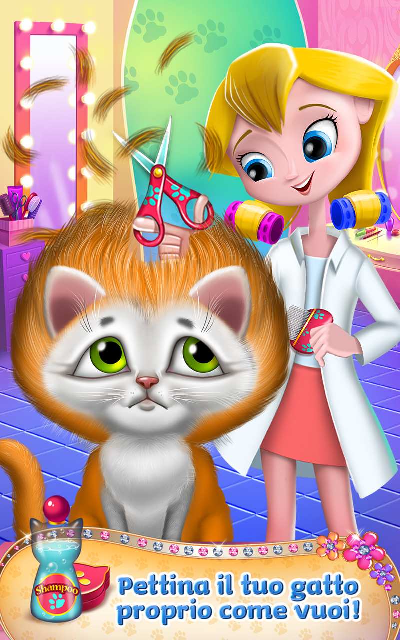 Il parrucchiere pazzo per gatti - Acconciatura pelosa : Amazon.it: App e Giochi
