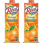 Real Orange Juice, 1L (Pack of 2) : Amazon.in: Grocery & Gourmet Foods