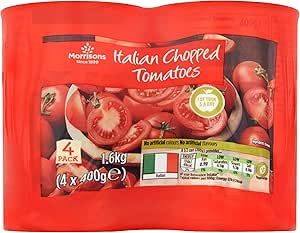 Morrisons Italian Chopped Tomatoes 4 x 400g : Amazon.co.uk: Grocery