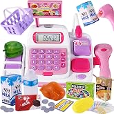 BUYGER Kids Shopping Toy Till for Kids, Childs Play Till with Scanner ...