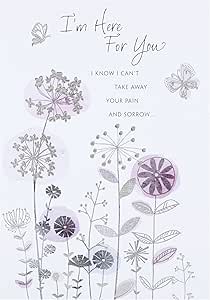 Hallmark Carte de condoléances"Nos pensées sont avec vous" – Taille ...