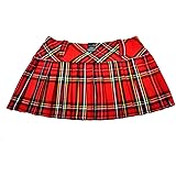 TARTAN MICRO MINI SKIRT 9IN LENGTH(23CM) (8, RED) : Amazon.co.uk: Clothing