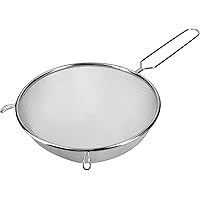 KitchenCraft KCSTRAIN25SS Extra Large Sieve, Stainless Steel, 25 cm ...