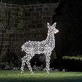 Lights4fun Outdoor Reindeer Large Stag and Grazing Doe Christmas Light ...