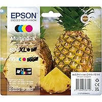 Epson 604XL Pineapple, Genuine Multipack, XL Black Standard Colours Ink ...