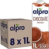 Alpro Chocolate Soya High Protein Plant-Based Long Life Drink, Vegan & Dairy Free, 1 Litre (Pack ...