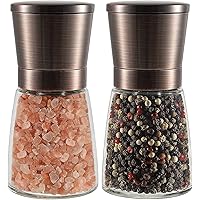 Premium Copper Salt and Pepper Mill Set - Stainless Steel Grinder Set ...