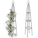 dobar Pflanzen-Rankhilfe Design in Blattform, Rankgitter aus Holz, XXL ...