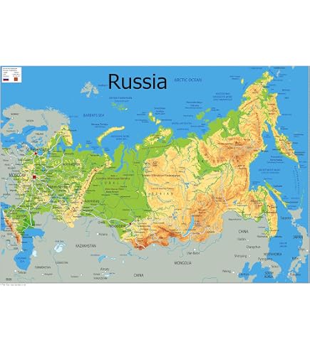 Russia Physical Map By Mapscom From Mapscom Worlds