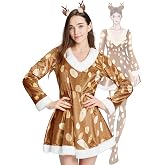 Beipegin 5 Piece Reindeer Costume Adult,Tutu Skirt with Reindeer ...