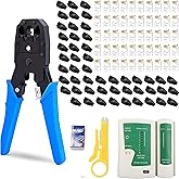 COOLCOLD Crimping Tool RJ45, Tools Kit, Wire Stripper Ethernet Crimp ...