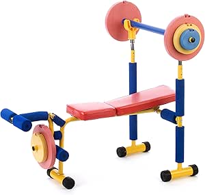 Kid-E-Fit Weight Bench With foam Weights: Amazon.co.uk: Sports & Outdoors