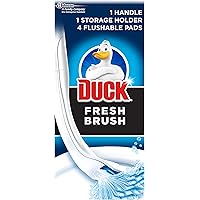 Duck Fresh Brush with Holder, Toilet Bowl Cleaner Starter Kit, 1 Handle ...