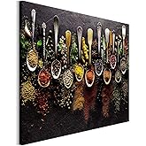 Amazon.de: Revolio 120x80 cm Leinwandbild Wandbilder Wohnzimmer Modern Kunstdruck Design ...