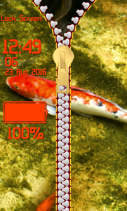 Zipper Lock Screen - Koi Fish: Amazon.co.uk: Appstore for Android