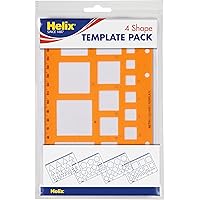Helix Shape Stencil Templates (4 Pack) : Amazon.co.uk: Stationery ...
