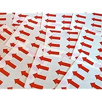 100 Labels, 20x10mm Arrow Shape, Red, Removable/Low Tack Colour Code ...