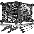 upHere gaming 120mm Quiet USB Powered Fans 5V Computer Cooling Fan with ...