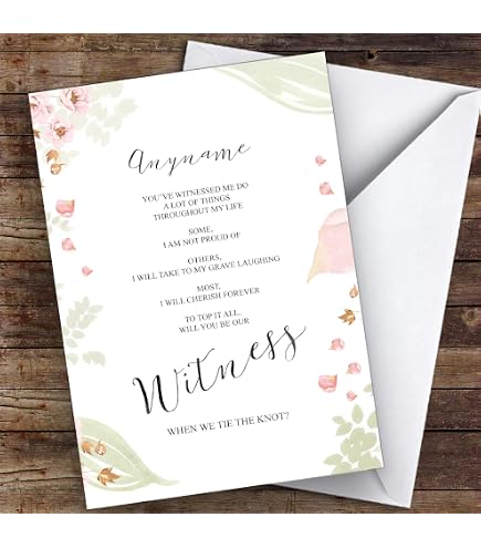 Wedding witness invitation | Beachweddingtips.com