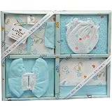 Buy Little Hub New Born 6 pcs Unisex Baby Gift Set (Blue, 0-3 months ...