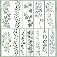 12 Stück Blatt Ranke Schablonen Blätter Blumen Frühling Schablone ...
