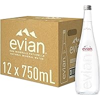 Evian Mineral Water, Naturally Filtered Drinking Water, 330ml Bottled Water Crafted by Nature ...