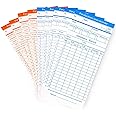 Flexzion Monthly Time Cards for Employees - Dual-Sided, Orange/Blue ...