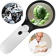 Magnifying Glass with 3 Led Light 3X & 45X Big Size Zoom Lenses for ...