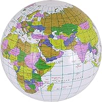 Henbrandt Inflatable Globe Blow Up Globe World Map Atlas Ball Earth Map ...