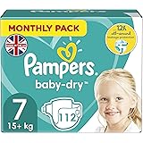 Pampers Baby Nappies Size 8 (17+ kg/37.5 Lb), Baby-Dry, 100 Nappies ...