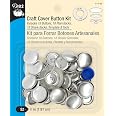 Dritz Craft Cover Button Kits 18/Pkg, Steel, Nickel, Size 30 (3/4-Inch ...