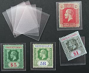 10X50 Hawid style stamp mounts – 21 x 24mm Clear.: Amazon.co.uk: Office ...