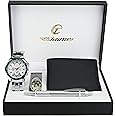Gift Set Men's Watch White- LED Lamp LED- Wallet -Pen : Amazon.co.uk ...