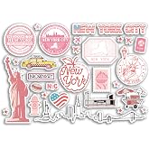 A5 Sticker Sheet New York Blue Landmarks Vinyl Stickers - NYC America ...