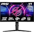 MSI MPG 275CQRXF 27 Inch WQHD Curved Gaming Monitor - 1500R 2560 x 1440 ...