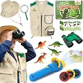 Puteraya 11 Pcs Kids Safari Costume Set Kids Safari Vest Hat with ...