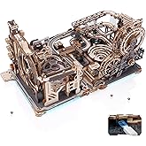ROKR Marble Run 3D Wooden Puzzle for Adults, Motor-driven Automatic Model Kits With Balls ...