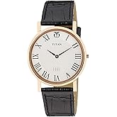 Titan Edge Grey Dial Analog with Date Leather Strap Watch for Men ...