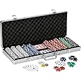 Gambit Goods Deluxe 500-Piece Poker Chip Set with Aluminum Case, Cards ...