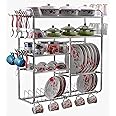 AVAIL Stainless Steel 5 Shelf Wall Mount Kitchen Racks | Dish Rack with ...