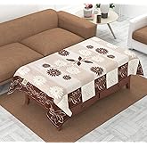 Buy Yellow Weaves Polyester Floral Designer Rectangular Center Table ...