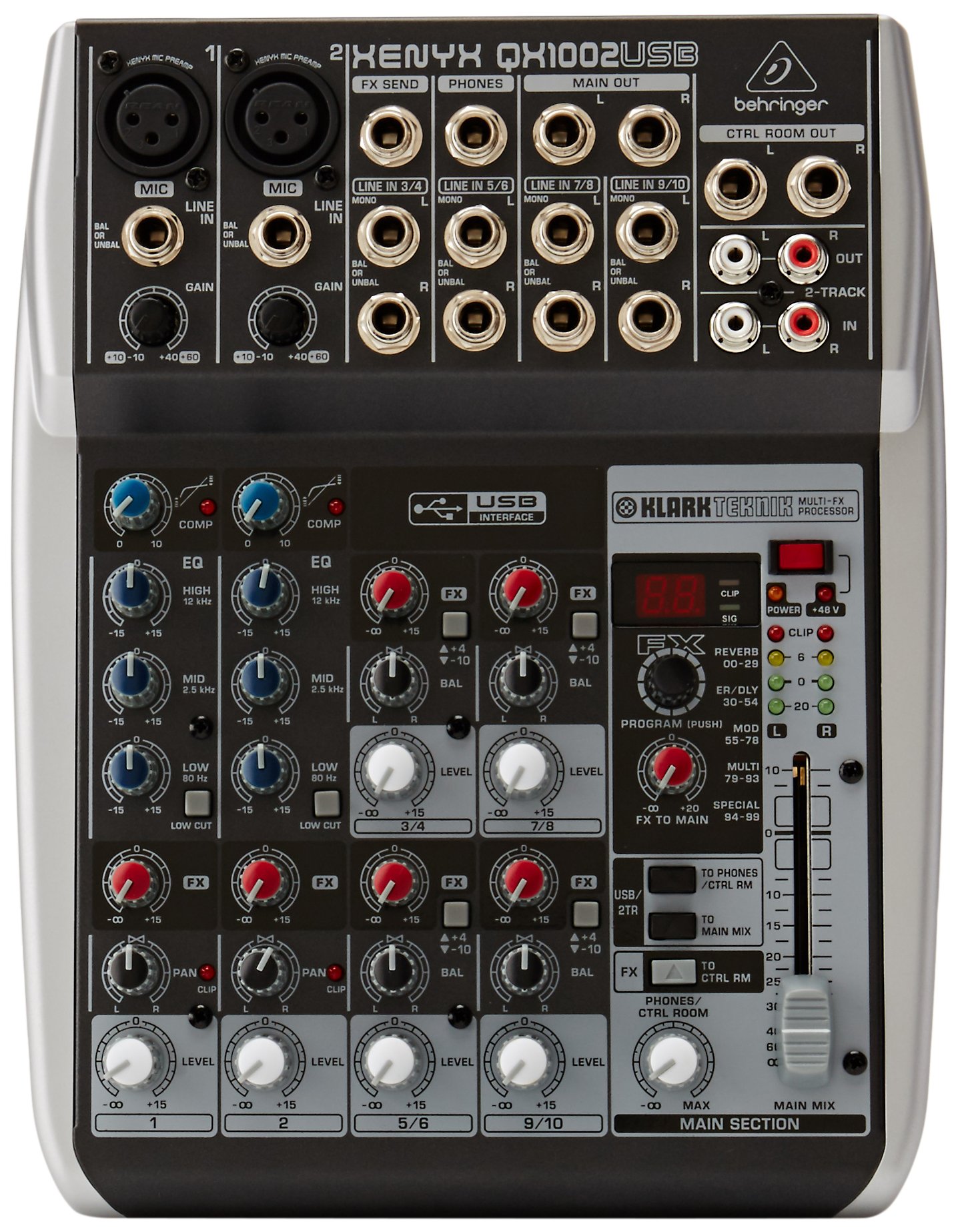 Behringer Xenyx QX1002 USB Table de mixage compacte 10 canaux – 7a7