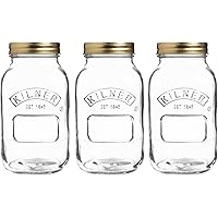 Ravenhead 0.5 Litre Kilner Preserve Jar, Sleeve of 3 : Amazon.co.uk ...