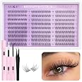 ALICE Natural Lash Clusters Kit Clear Band Wispy Lash Extension Kit ...