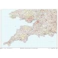 South West England - Postcode District Wall Map-Plastic Coated : Amazon ...