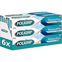 Poligrip Denture Adhesive, Fixative Cream to Secure Dentures, False ...