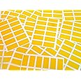200 Labels, 25x12mm Rectangle, Yellow, Colour Code Stickers, Self ...